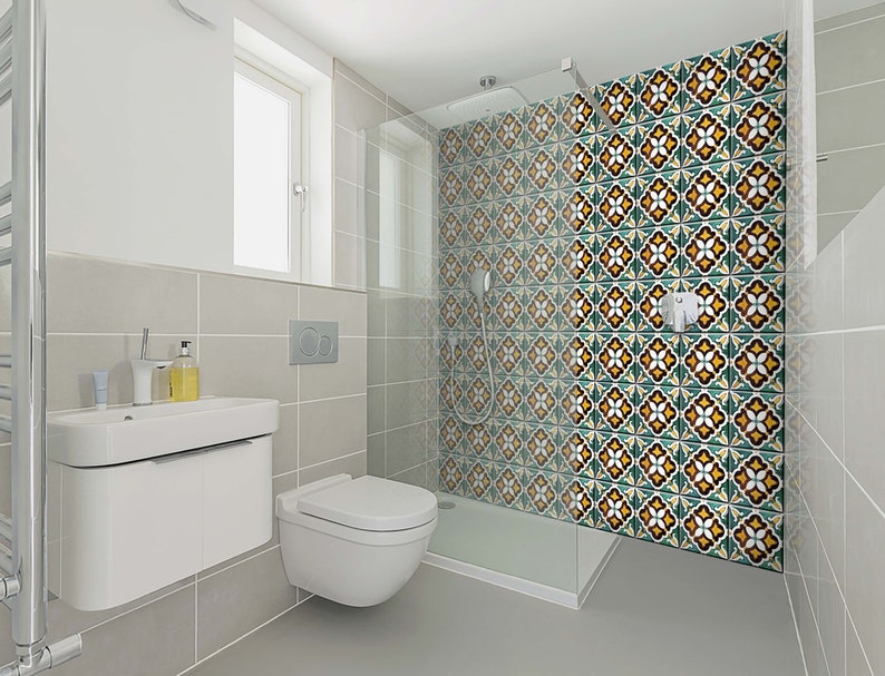 Vintage Retro Set of 24 Tiles Decals Tiles Stickers Tiles for - Etsy