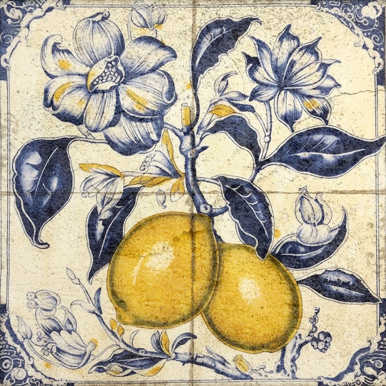 Mi Alma Lemon Peel and Stick Tile Lemon Wall Decor Peel and Stick Lemon ...