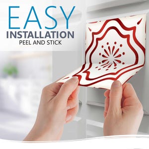 Shiny Red Tile Stickers for Home Decor Fliesenaufkleber Carrelage ...