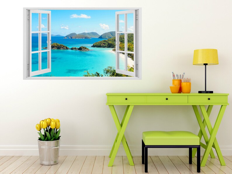 Beach Sea Wall Decal Ocean Murals Wall Decor Vinyl Wall | Etsy