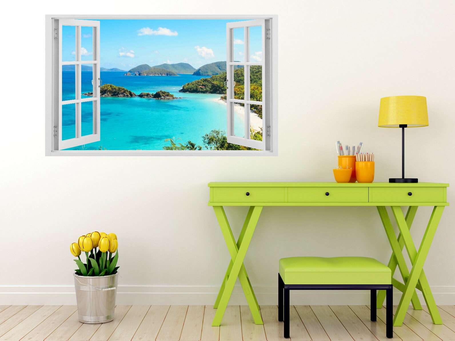 Beach Sea Wall Decal, Ocean Murals Wall Decor, Vinyl Wall Decals, Vinyl ...