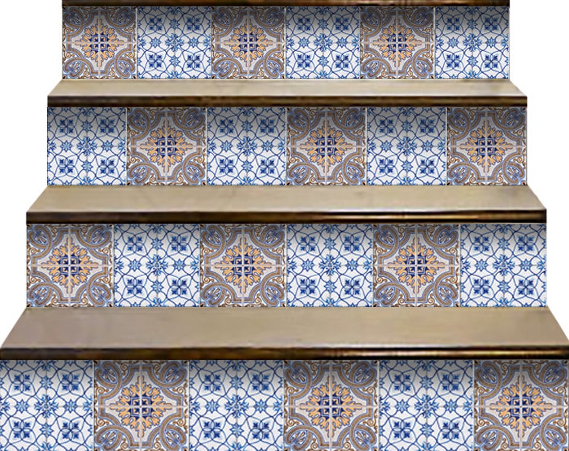 Stair Riser Decals Peel and Stick Backsplas Stickers 24 Tiles - Etsy