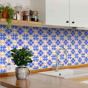Kitchen Backsplash Trends Blue Orange - Etsy
