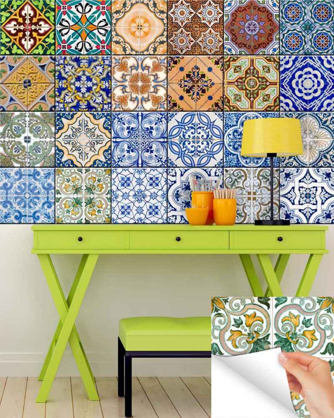 Tile Decals 24 Vintage Traditional Tiles Decals Stickers - Etsy
