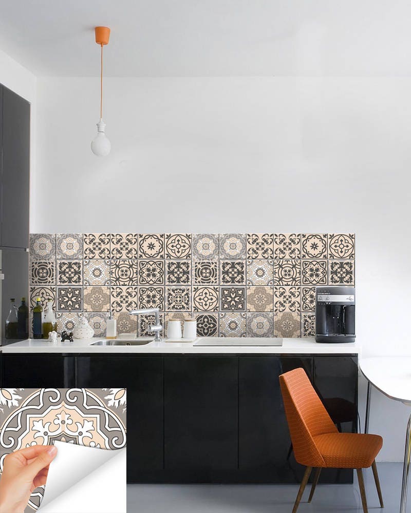 Turquoise Blue Tile Stickers Set of 24 Tile Decals mixed Tiles | Etsy