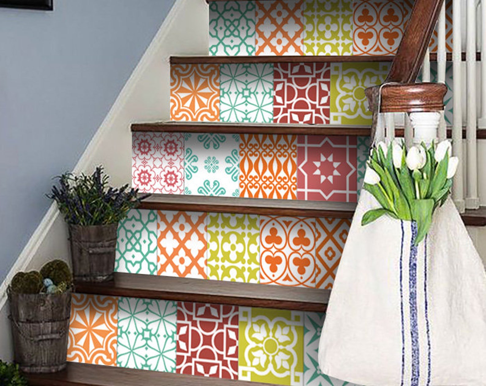 Tile Stickers 24 Tiles Decals Tiles Stickers Mixed Tiles for - Etsy