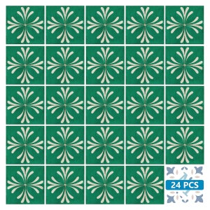 Green Peel and Stick Tiles Wall Stickers Vinyl Tile Easy to Use ...