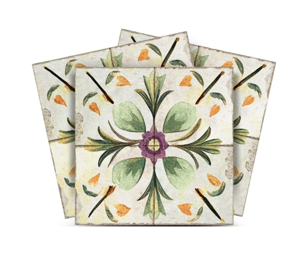 Self-adhesive Tiles Peel and Stick Trends Vintage Green Olive Green ...