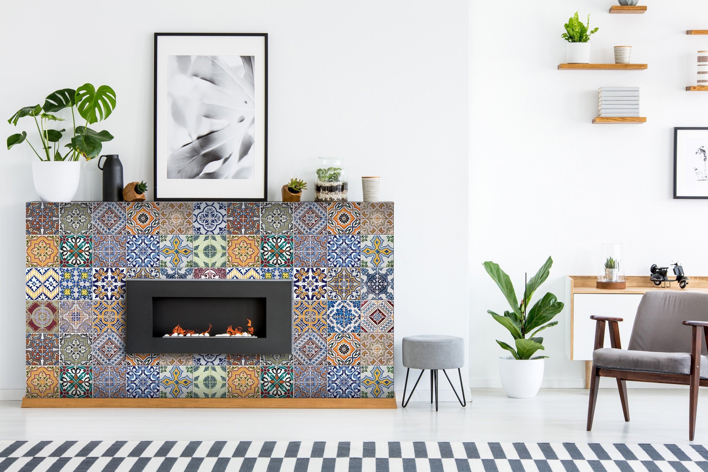 Tile Stickers 24 Tiles Decals Tiles Stickers Mixed Tiles for - Etsy