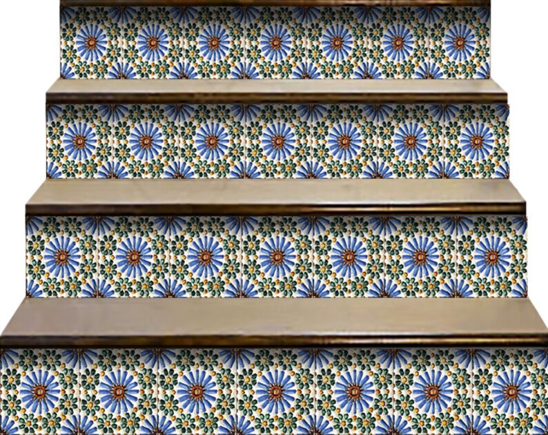Stair Riser Decals Peel and Stick Backsplas Stickers 24 Tiles - Etsy