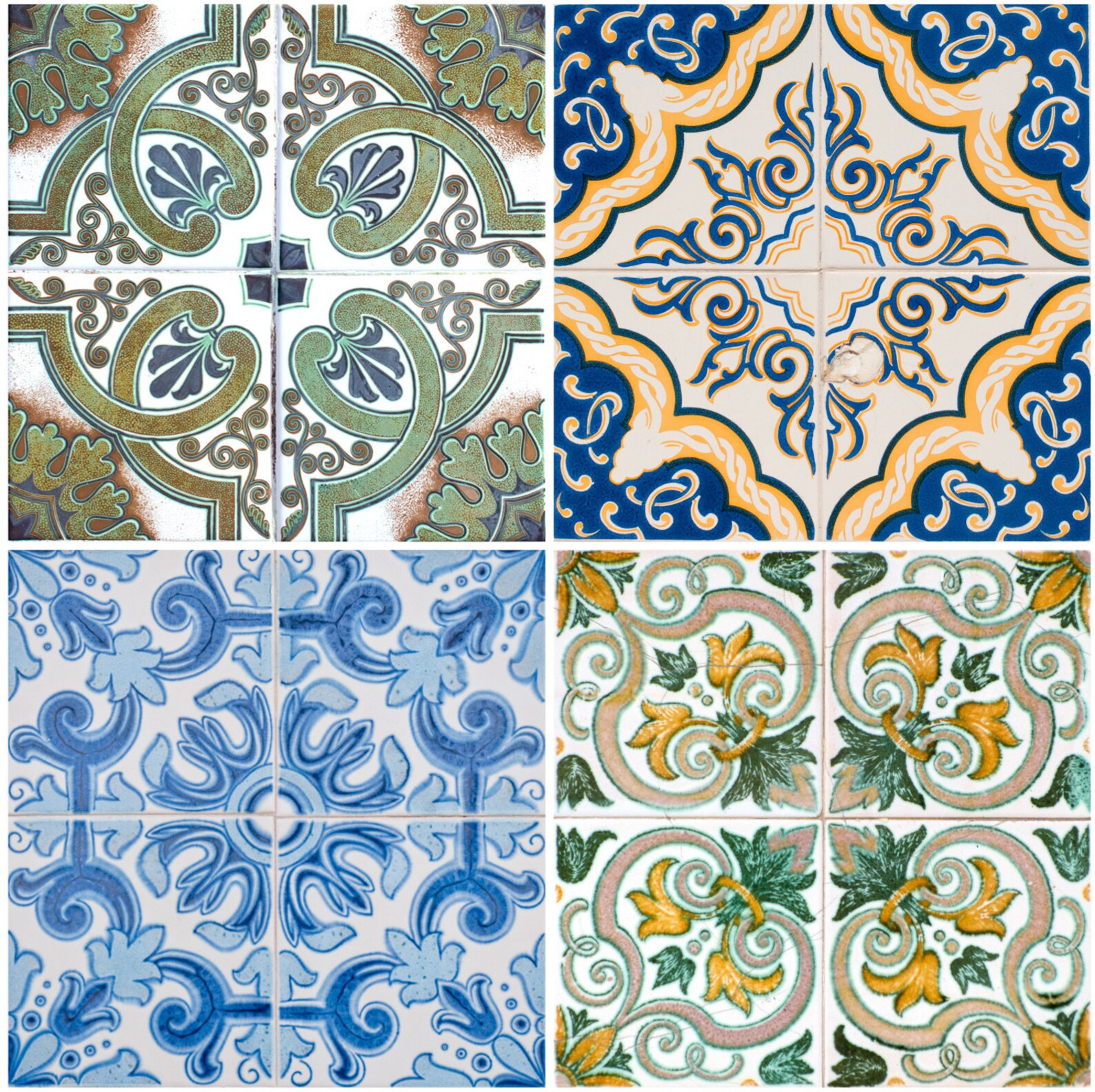 Set of 24 Tile Stickers Mexican Talavera Style Splashback Stickers ...