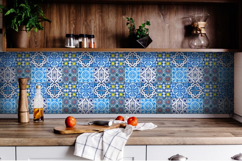 Tile Stickers 24 Tiles Decals Tiles Stickers Mixed Tiles for - Etsy