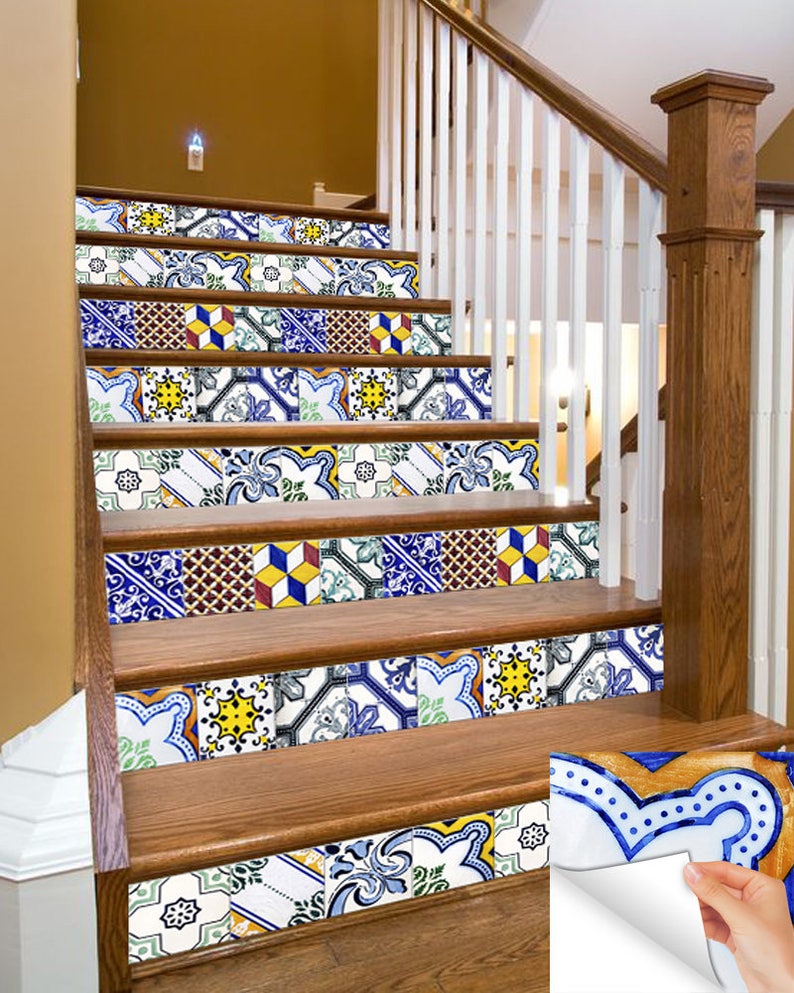 Spanish Set of 24 Tiles Decals Tiles Stickers Tiles for Walls | Etsy