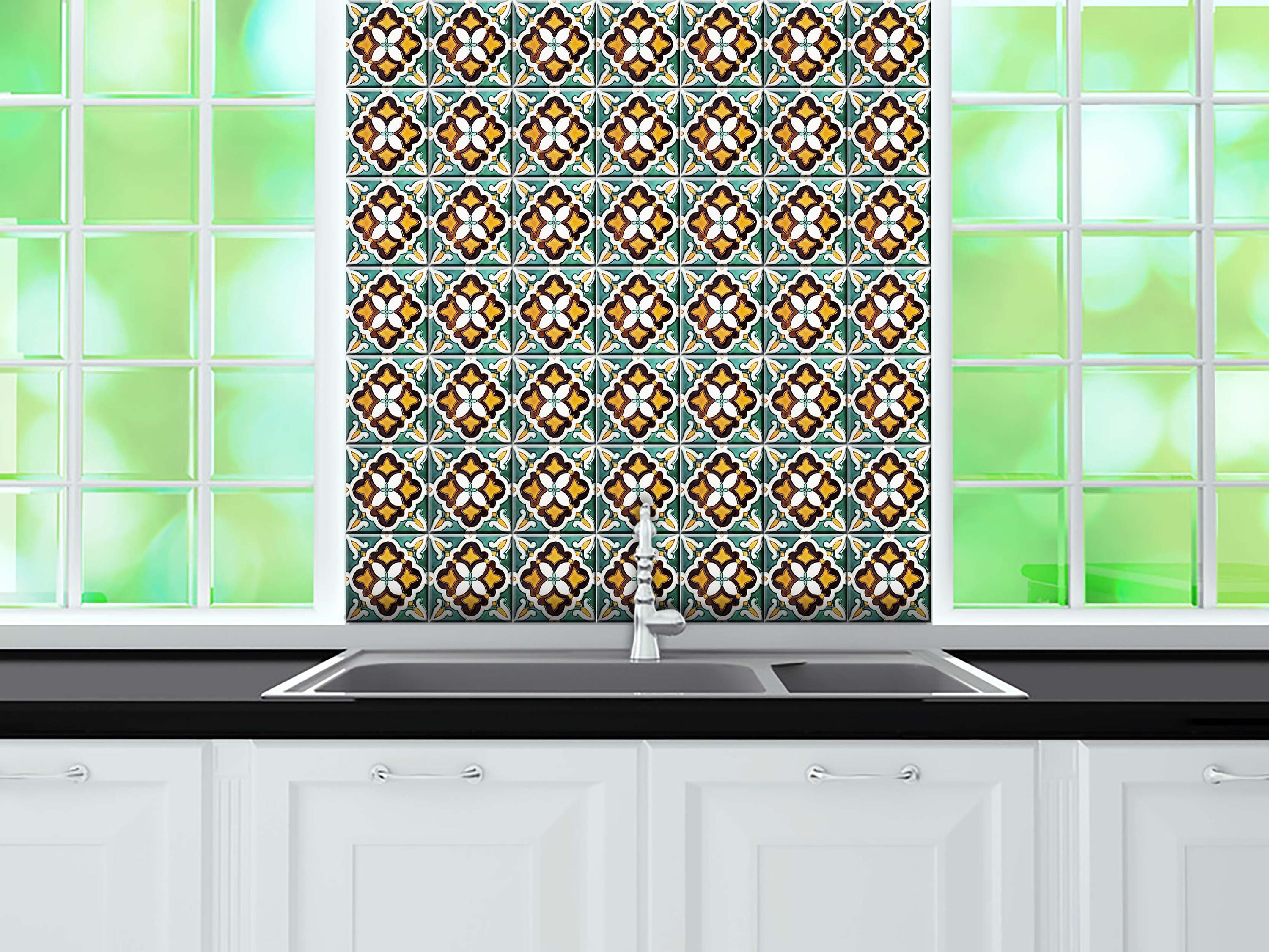 Vintage Retro Set of 24 Tiles Decals Tiles Stickers Tiles for - Etsy