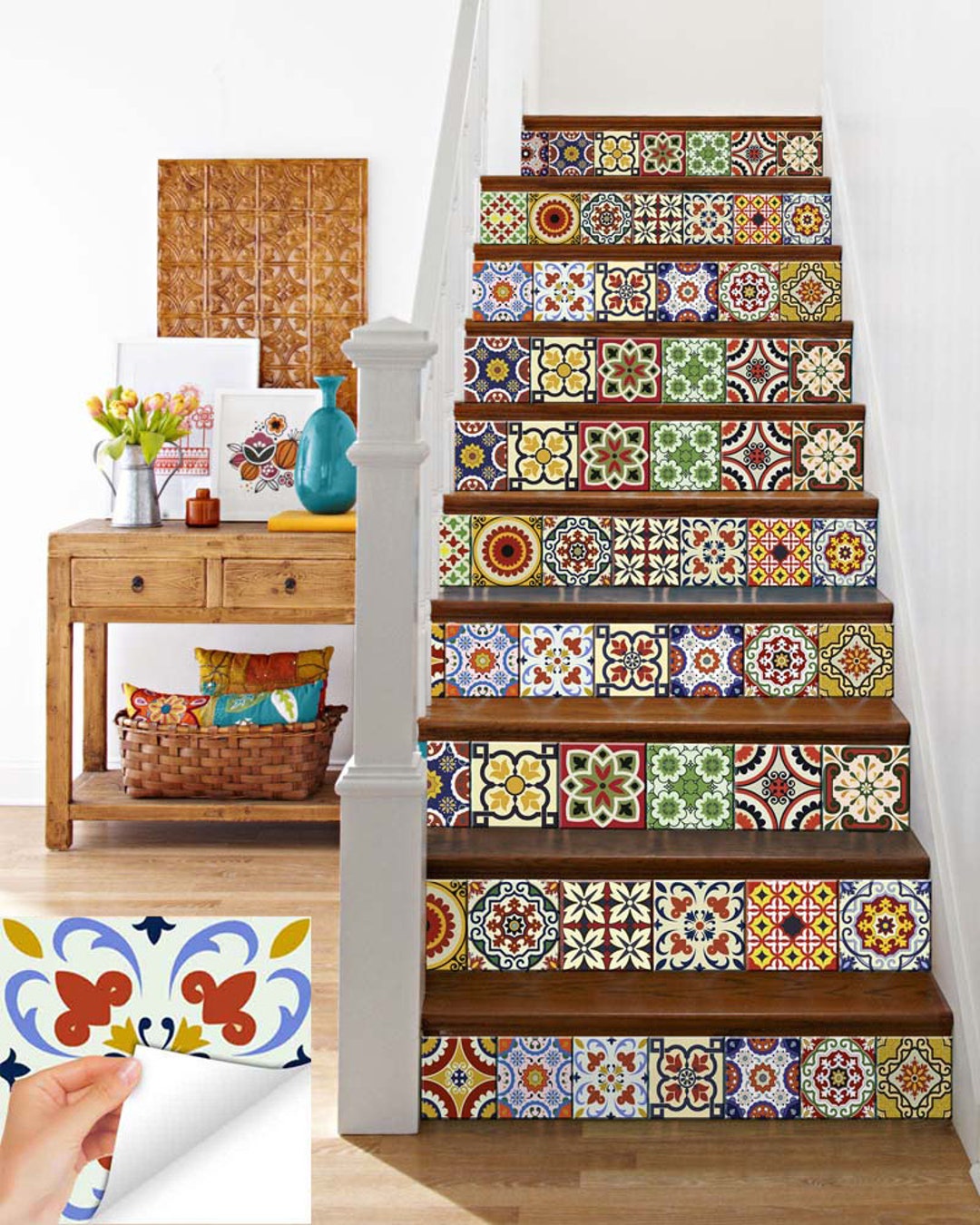 Sticker Set, Mexican Tile, Tile Stickers, Decorative Tiles, Vinyl ...