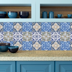 Splashback 24 Tile Stickers Mexican Tile Stickers Mixed for Walls ...
