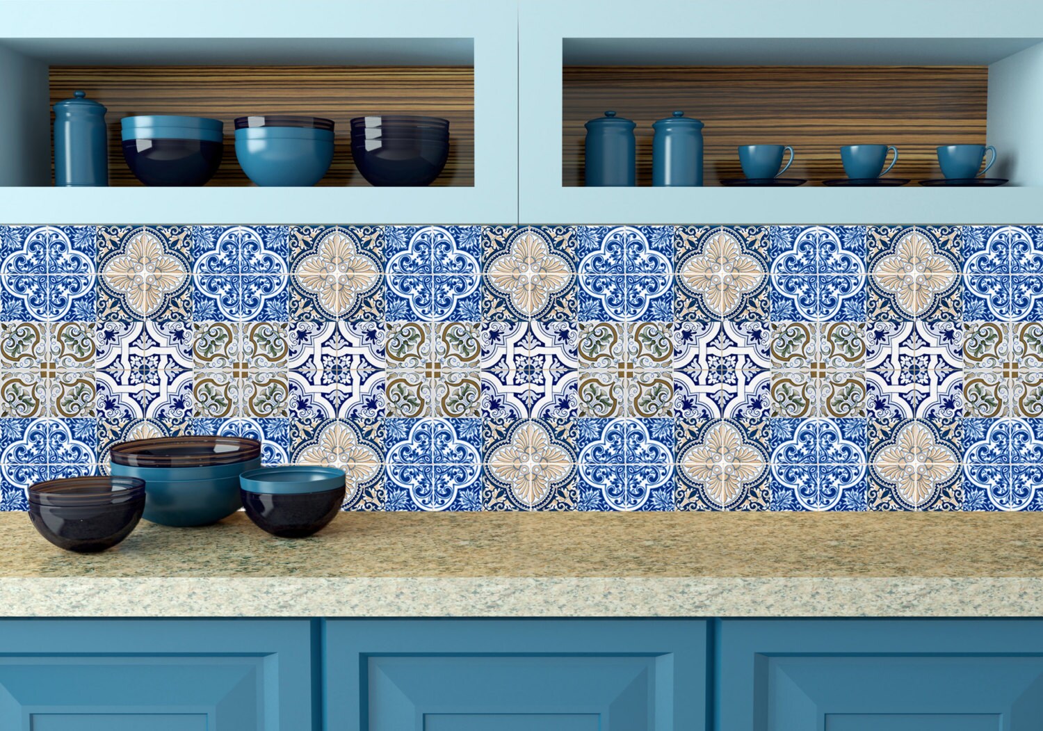 Splashback 24 Tile Stickers Mexican Tile Stickers Mixed for - Etsy Israel