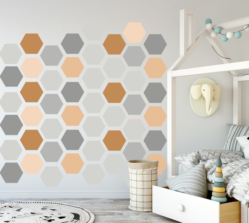 Wall Decals Hexagonal in Variety Sizes and 4 Different Colors | Etsy