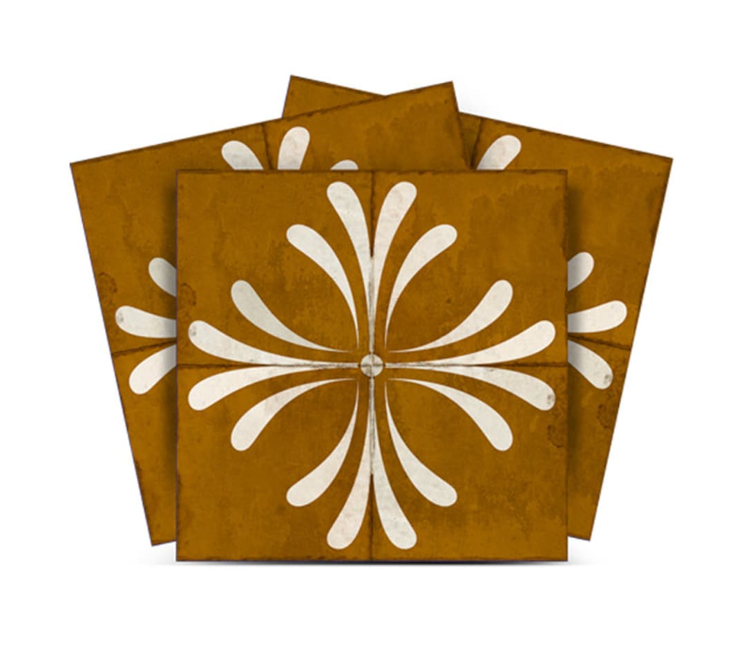 Boho Decor Warm Earth Tones Colors Peel and Stick Tiles Wall Decal Boho ...