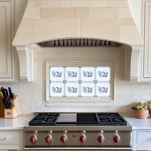 Blue Delft Peel and Stick Tile Vintage House, D67 - Etsy