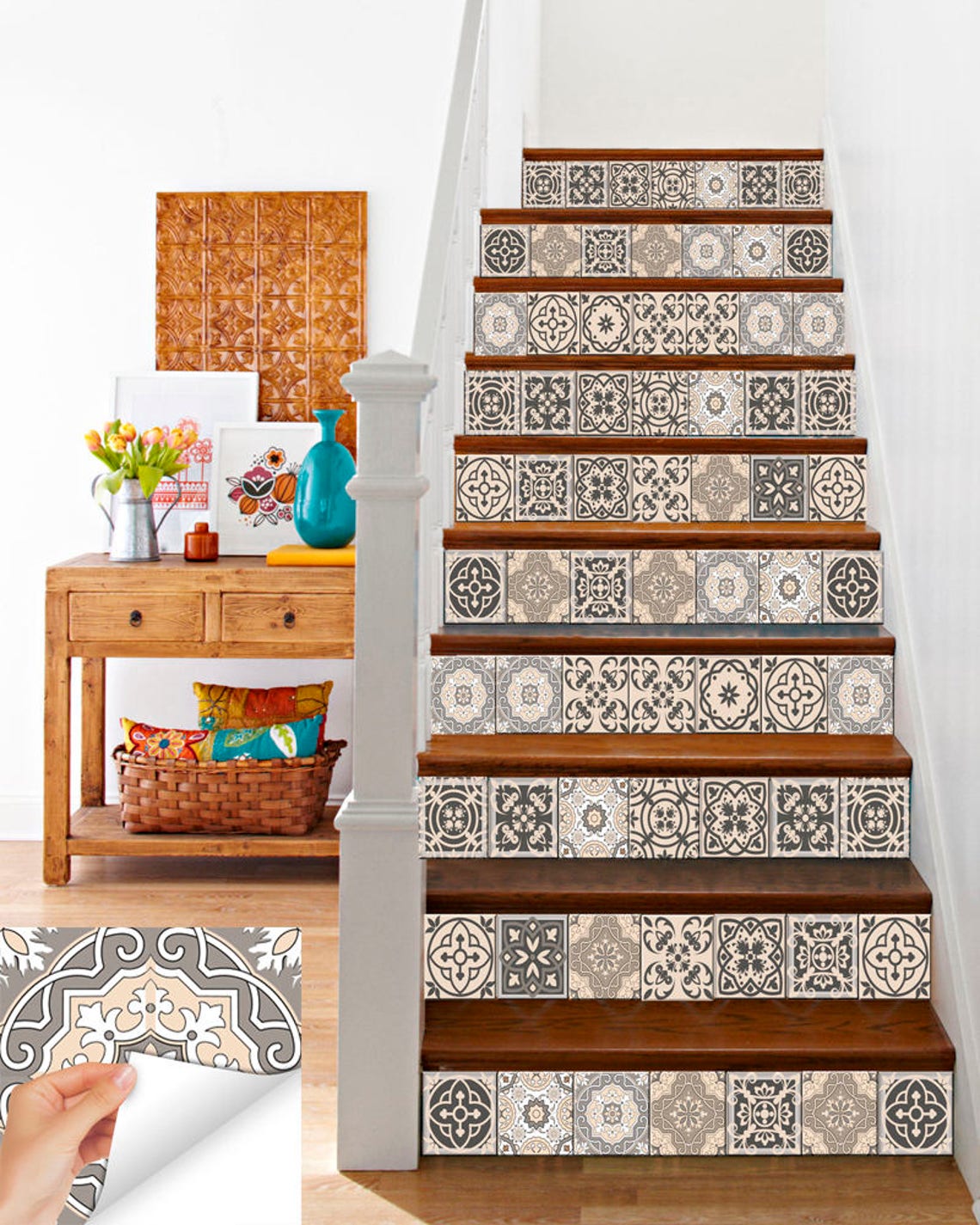 Turquoise Blue Tile Stickers Set of 24 Tile Decals mixed Tiles | Etsy