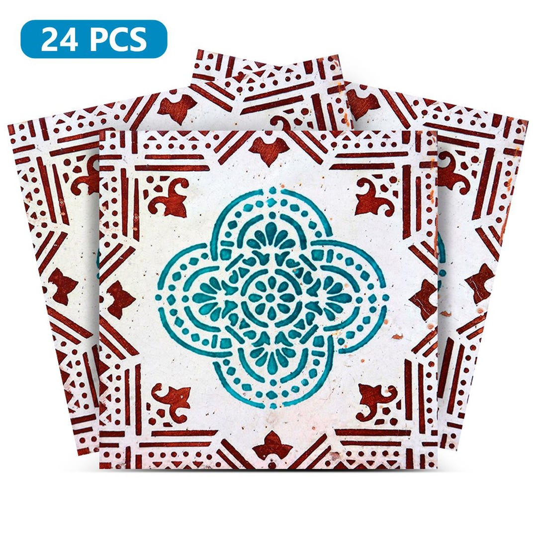 Spanish Set of 24 Tiles Decals Tiles Stickers Tiles for Walls Kitchen ...