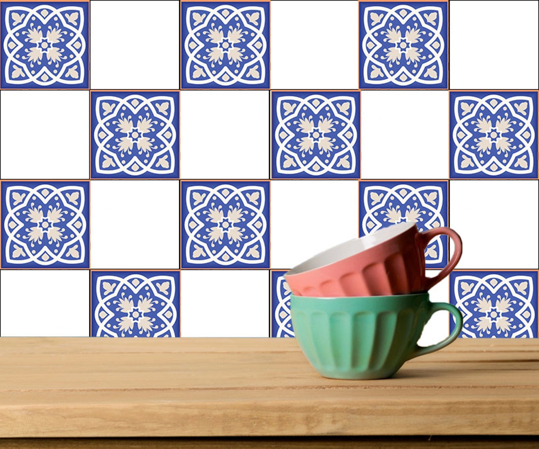 Set of 24 Tiles Decals Tiles Stickers Tiles for Walls Kitchen Bathroom ...