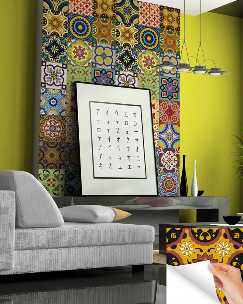 Tile Stickers 24 Tiles Decals Tiles Stickers Mixed Tiles for - Etsy