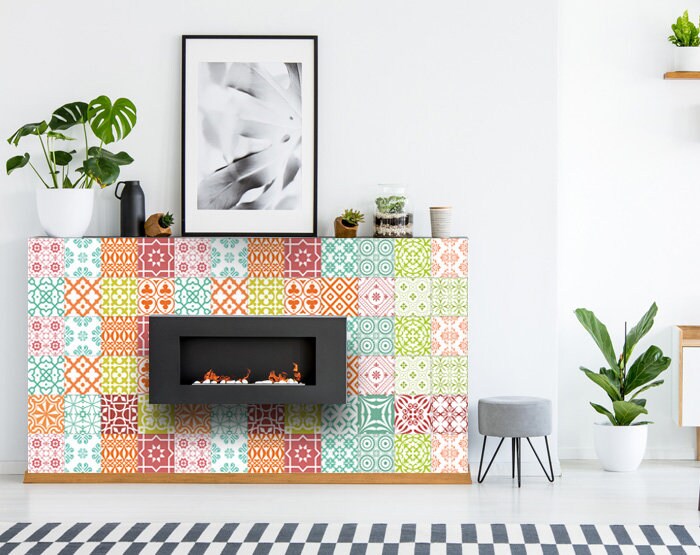 Tile Stickers 24 Tiles Decals Tiles Stickers Mixed Tiles for - Etsy