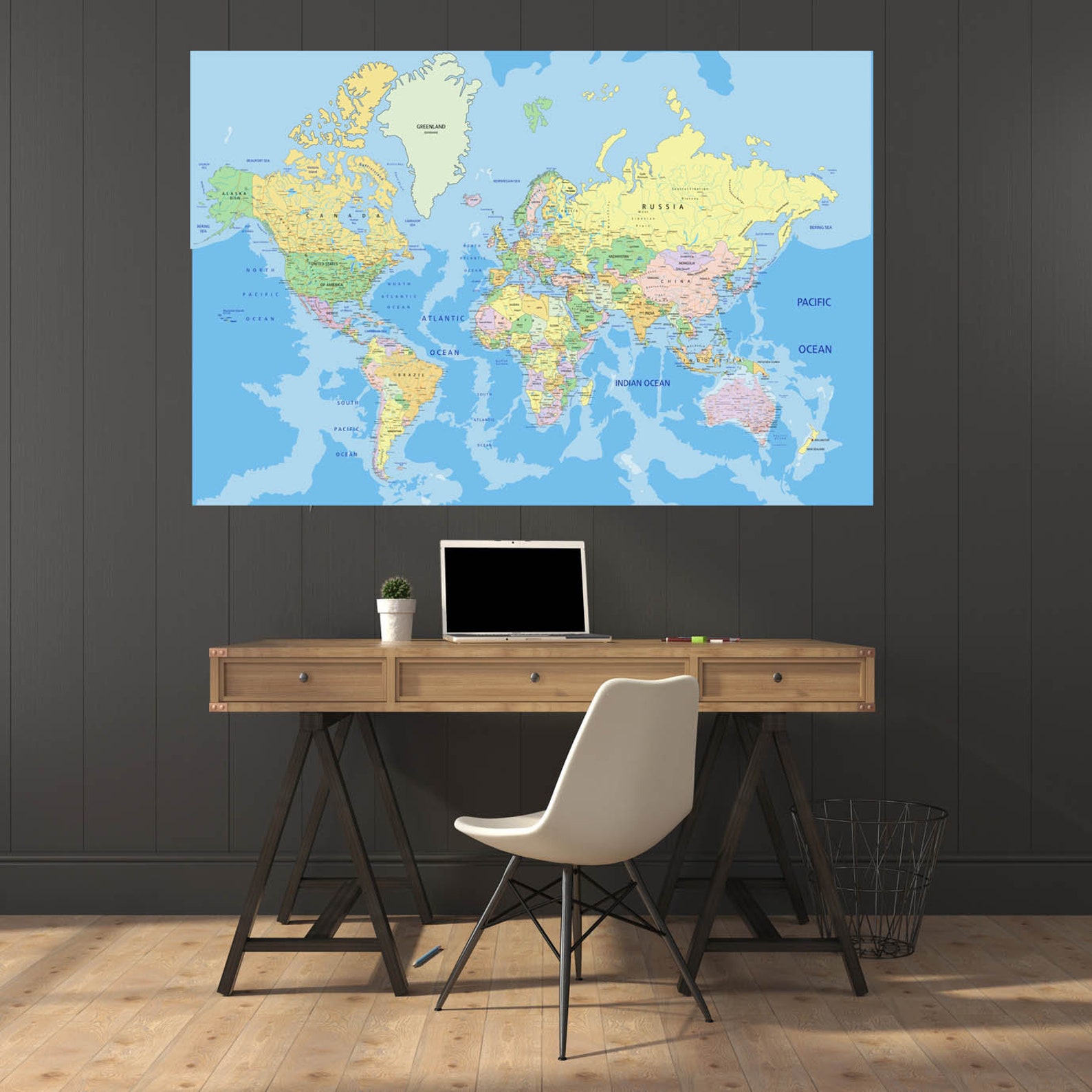 World Map Globe Wall Decals Wall Sticker Map Sdecals Home - Etsy