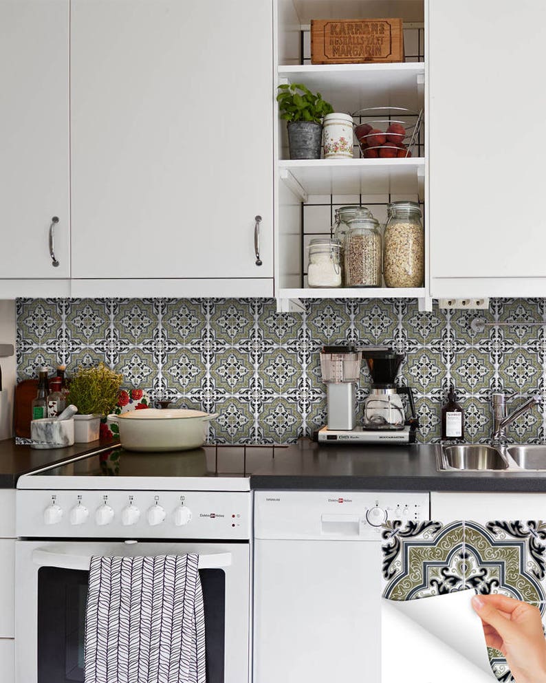 Set of 24 Tiles Decals Tiles Stickers mixed Tiles for walls | Etsy