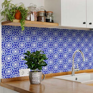 Set Blue Tile Kitchen Traditional Mexican Tiles Decals Bathroom ...