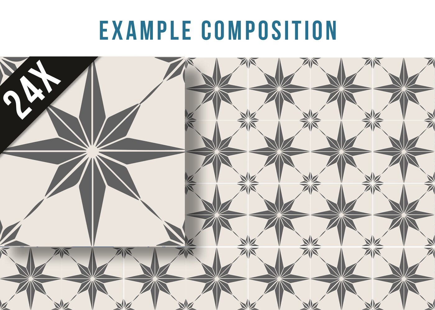 Gray Tile Stickers for Home Backsplash Decor Fliesenaufkleber | Etsy