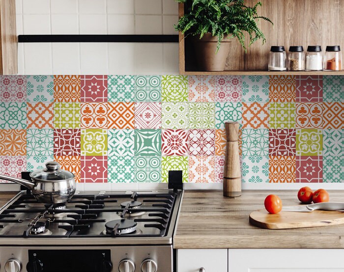 Tile Stickers 24 Tiles Decals Tiles Stickers Mixed Tiles for - Etsy