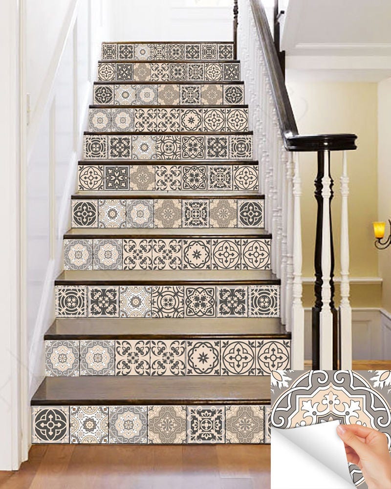 Turquoise Blue Tile Stickers Set of 24 Tile Decals mixed Tiles | Etsy