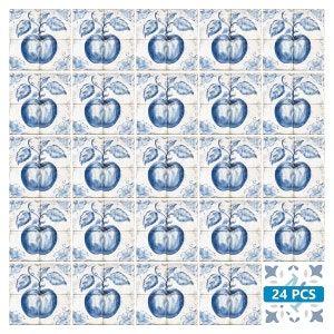 Delft Tile Peel and Stick a History of Tiles Removable Vinyl Backsplash ...