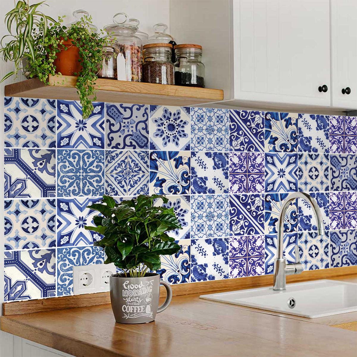 Spanish Set of 24 Tiles Decals Tiles Stickers Tiles for Walls Kitchen ...