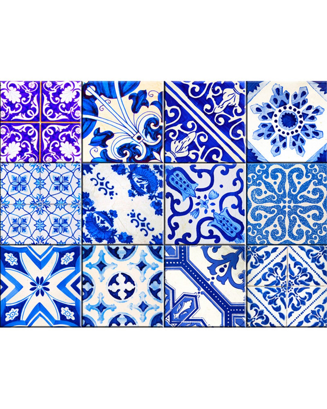 Spanish Set of 24 Tiles Decals Tiles Stickers Tiles for Walls Kitchen ...