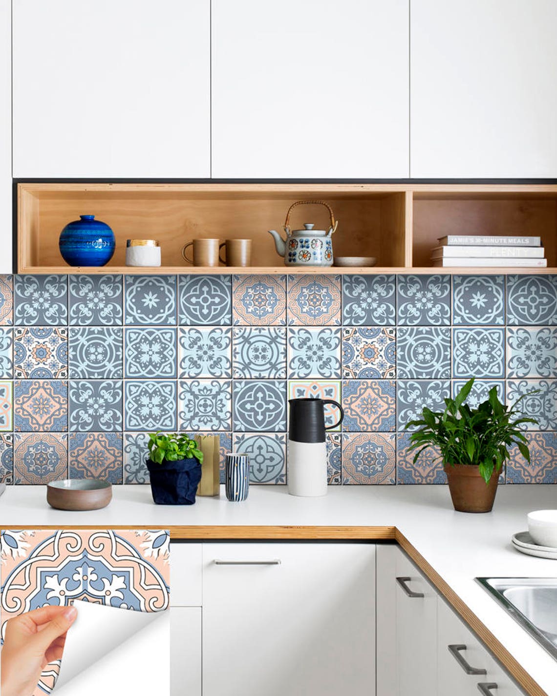 Spanish Set of 24 Tiles Decals Tiles Stickers Tiles for Walls | Etsy