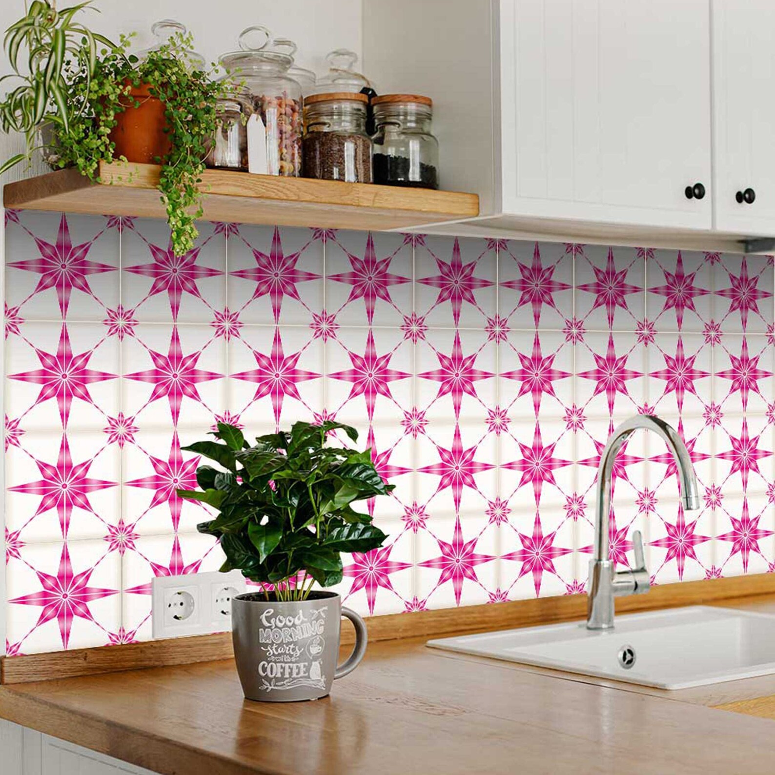 Peel and Stick Tile Stickers Backsplash Design Bathroom Cover Decal ...