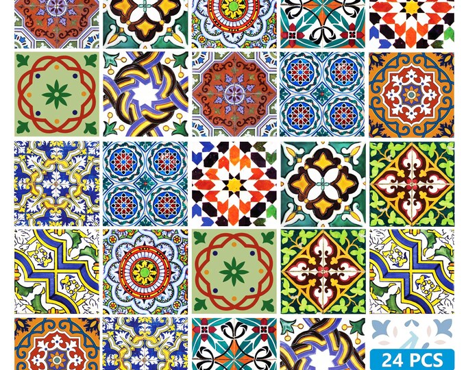 Traditional Spanish Tiles Stickers - Tiles Decals - Tiles for Kitchen ...