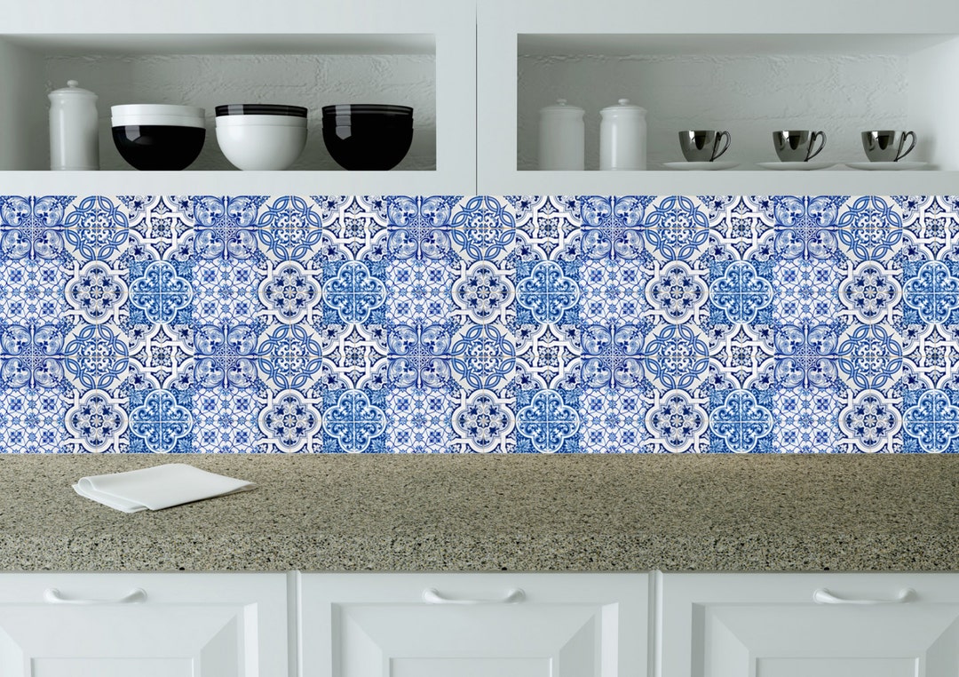 Set of 24 Tile Stickers Mexican Talavera Style Splashback Stickers ...