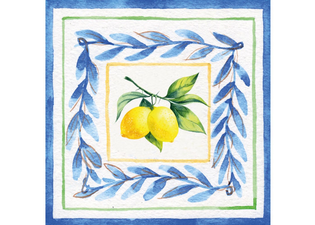 Lemon Tree Tile Stickers Peel and Stick - Etsy