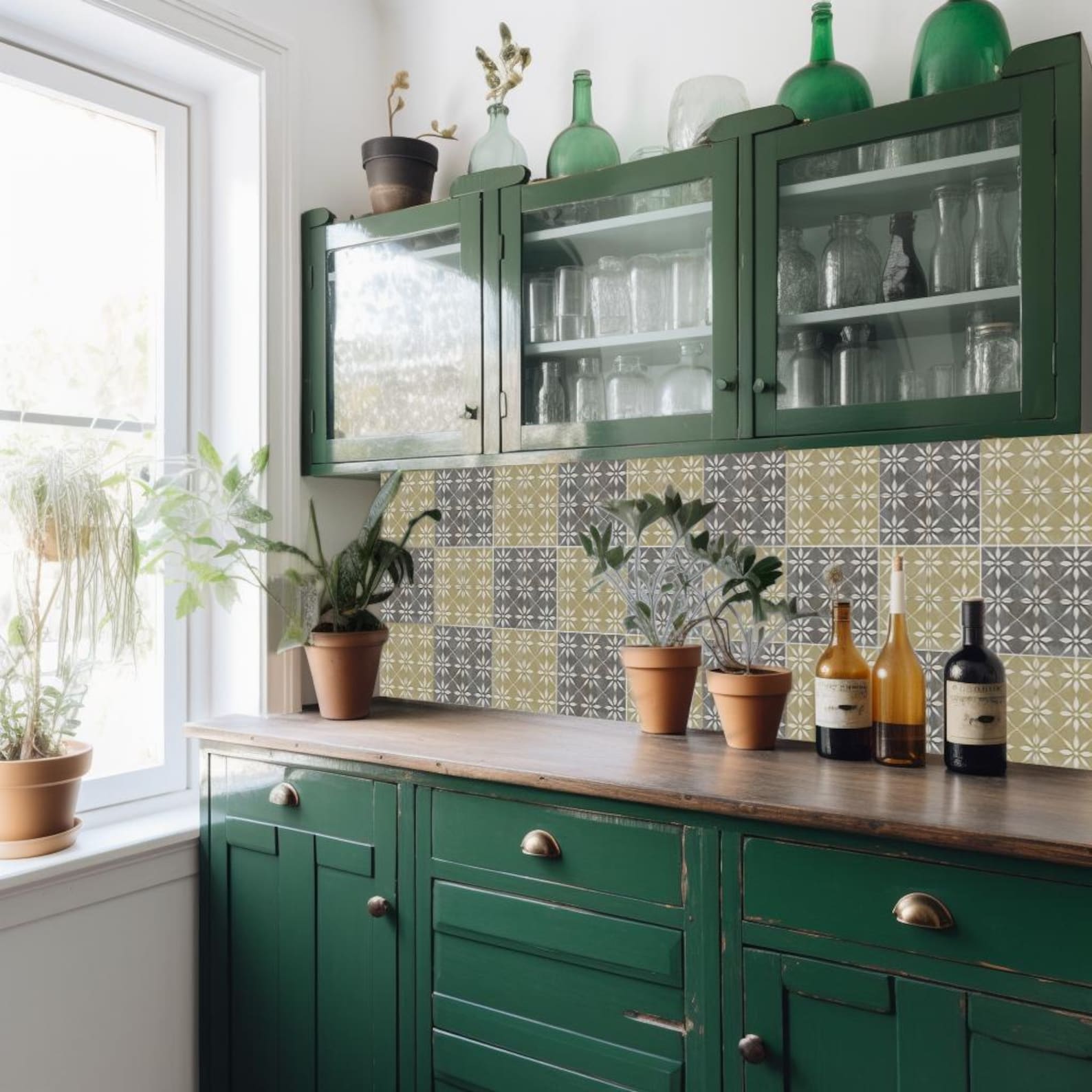 Buff Color New Collection Kitchen 2025 Peel and Stick Vinyl Tile ...