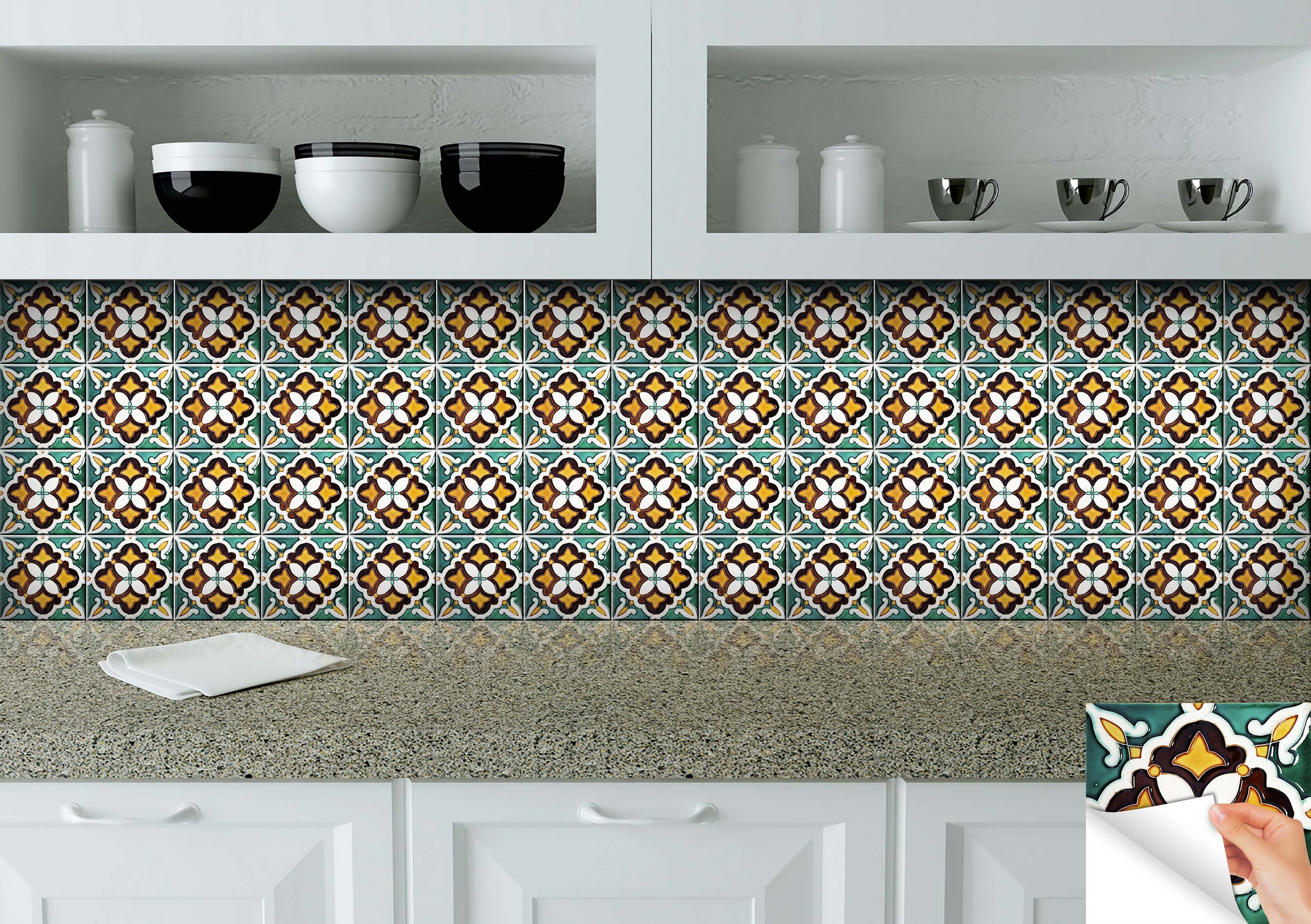 Vintage Retro Set of 24 Tiles Decals Tiles Stickers Tiles for - Etsy