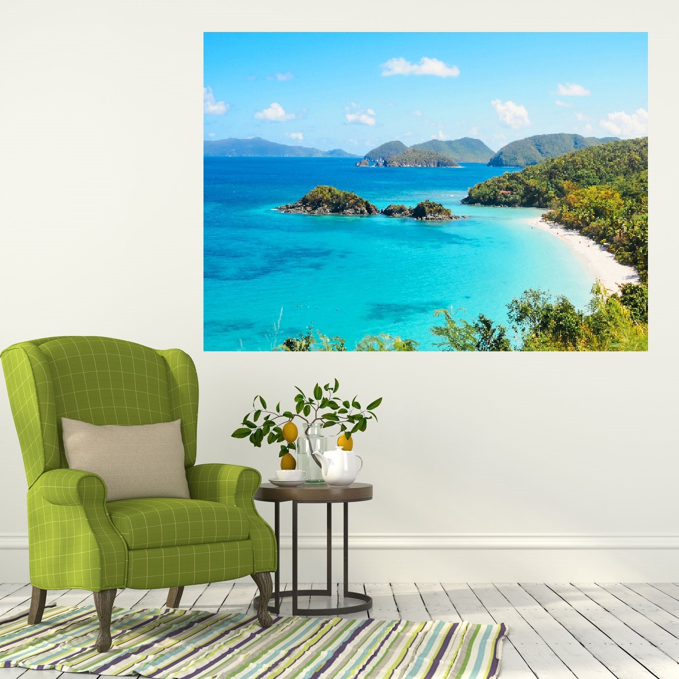 Beach Sea Wall Decal, Ocean Murals Wall Decor, Vinyl Wall Decals, Vinyl ...