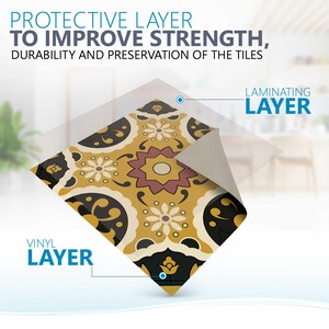 Bathroom Tile Decals Peel and Stick Backsplas Stickers 24 Tiles Decals ...