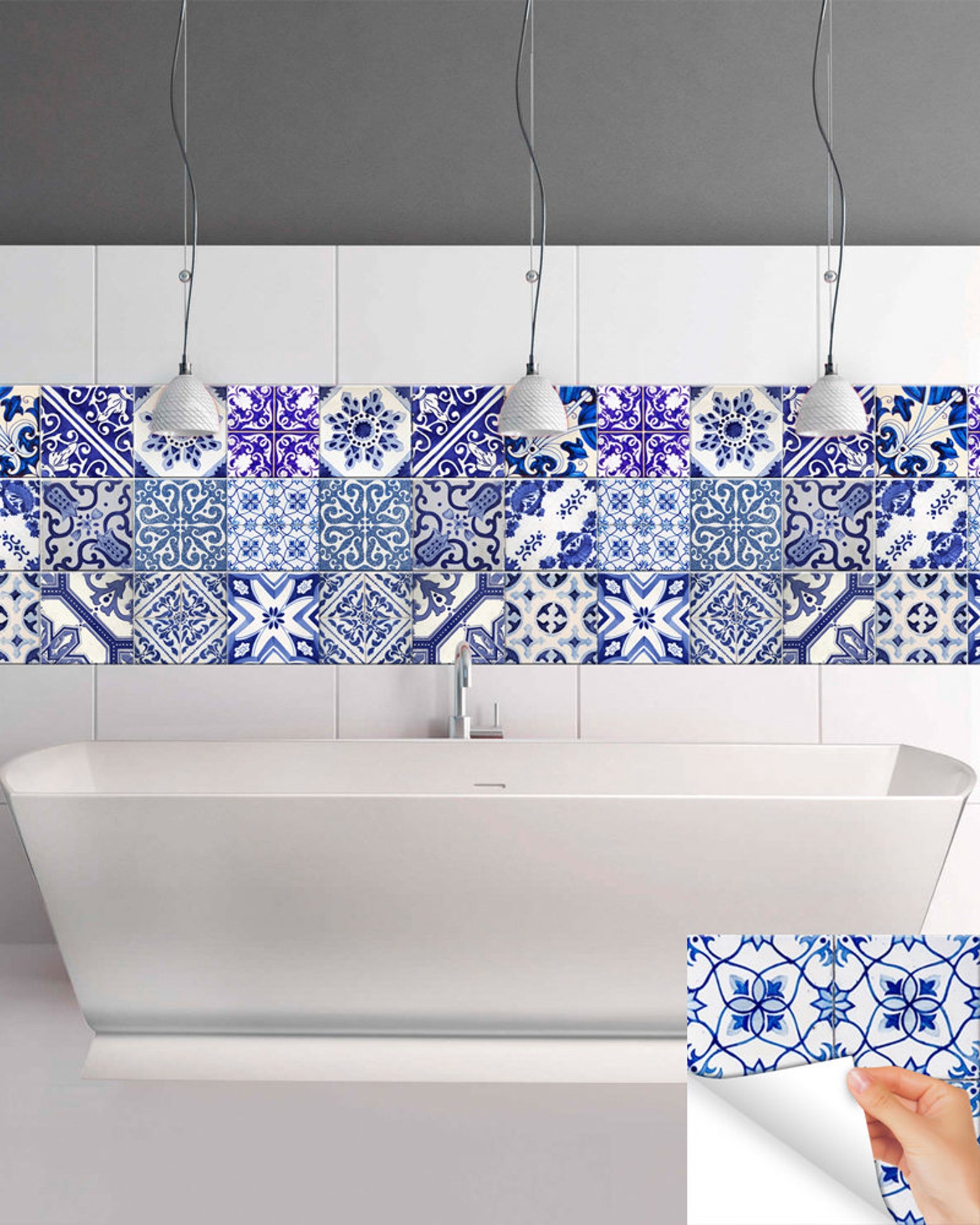 Spanish Set of 24 Tiles Decals Tiles Stickers Tiles for Walls - Etsy