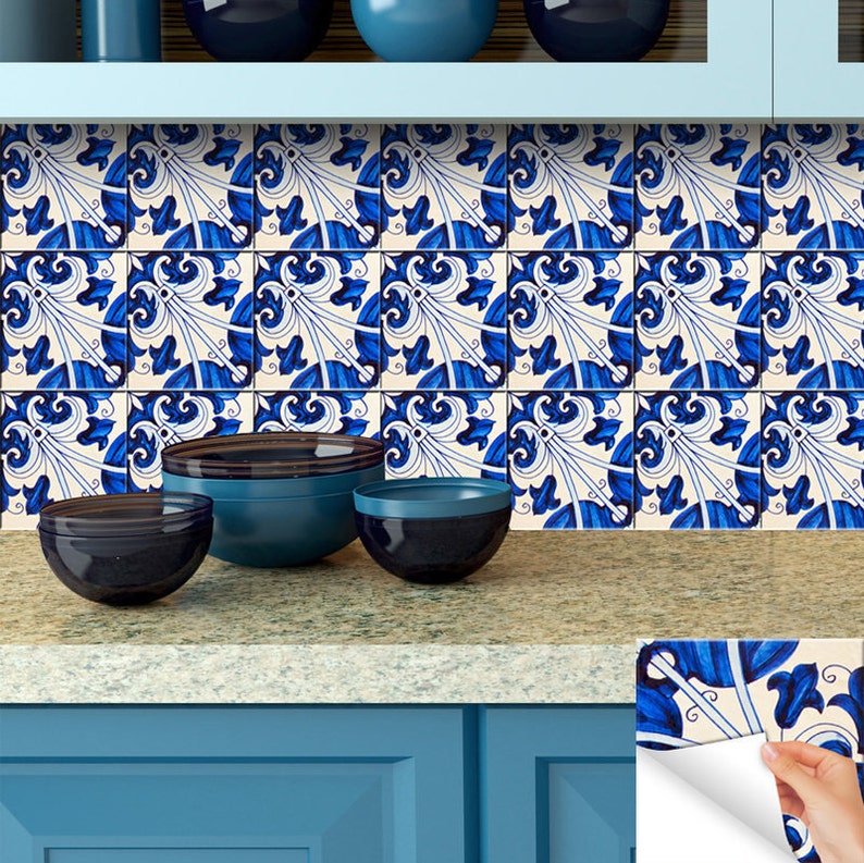 Spanish Set of 24 Tiles Decals Tiles Stickers Tiles for Walls - Etsy