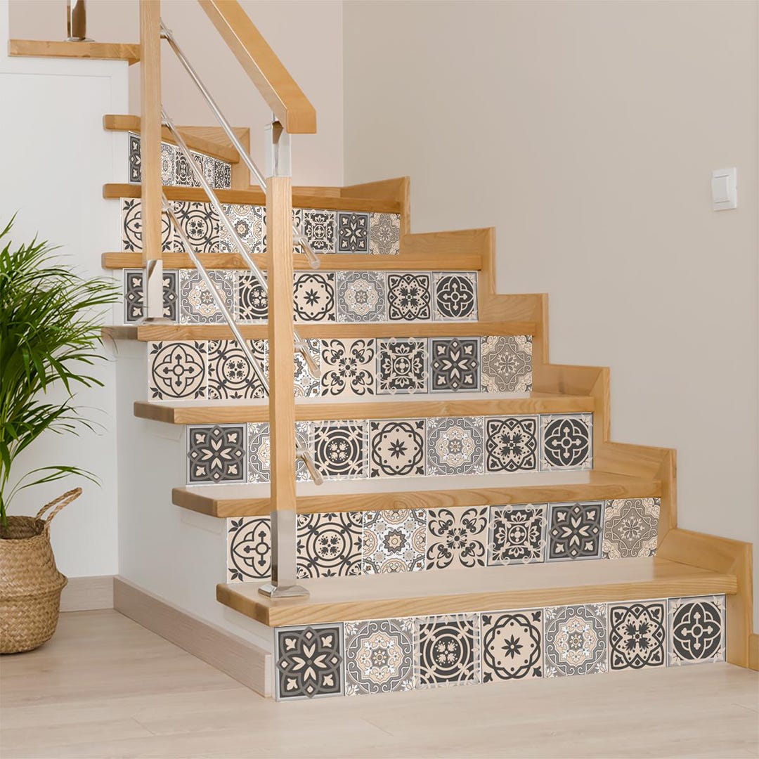 Decor Ideas Bathroom Decals Tile Sticker Set of 24 Tiles Decal Mixed ...